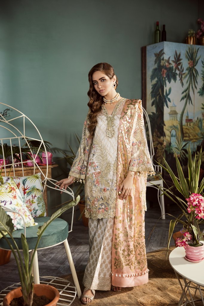 Mumu Mandarin | Rent Aab-e-zar Gold and Red : A Suffuse Dress